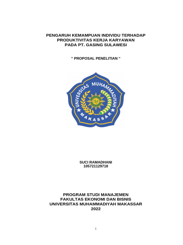 Proposal Suci Ramadhani (105721129718) | PDF