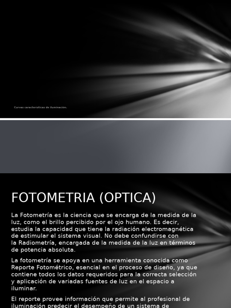 Curvas de Iluminación y Fotometría | PDF