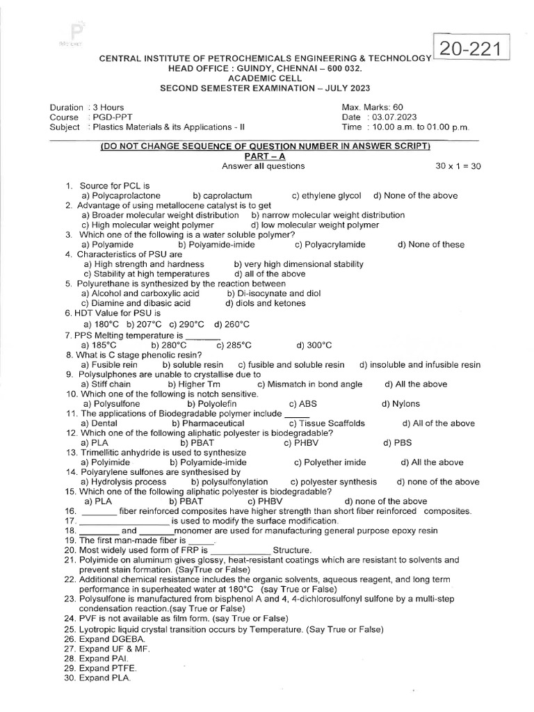 PGD-PPT II Semester July 2023 | PDF