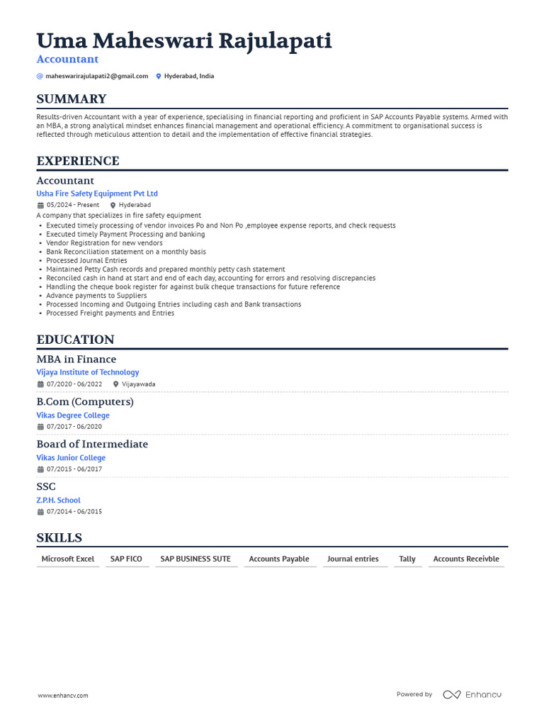Uma Maheswari Rajulapati Resume | PDF