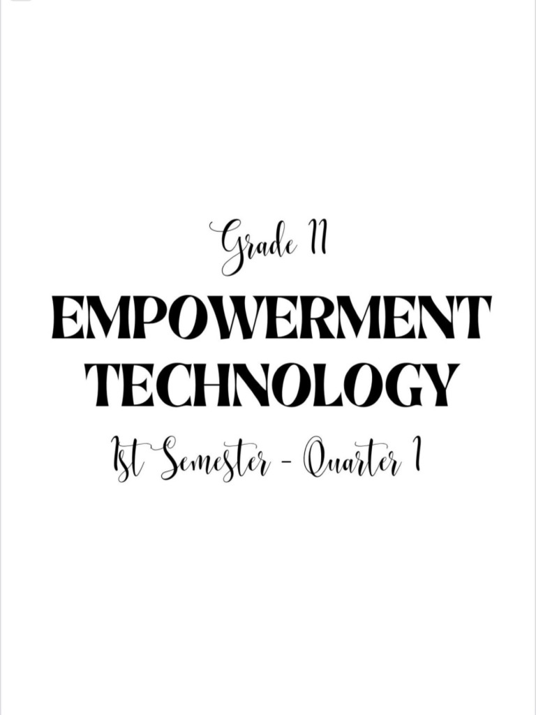 Highlighted - Empowerment Technology | PDF
