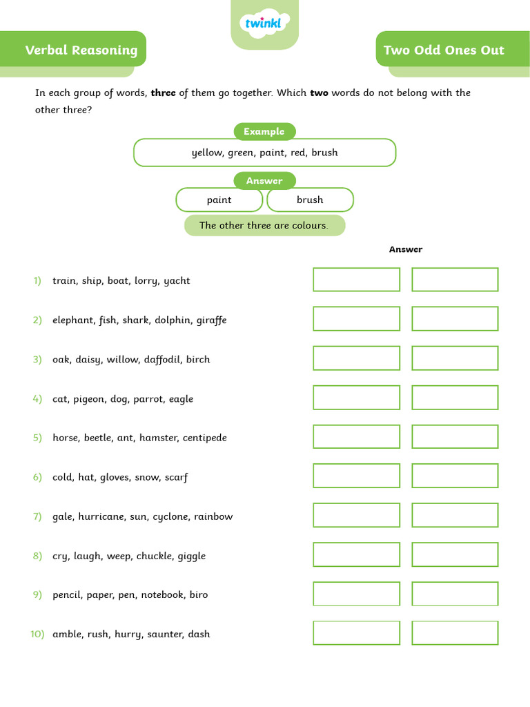 T PZ 1637137812 Verbal Reasoning Two Odd Ones Out Ver 1 | PDF