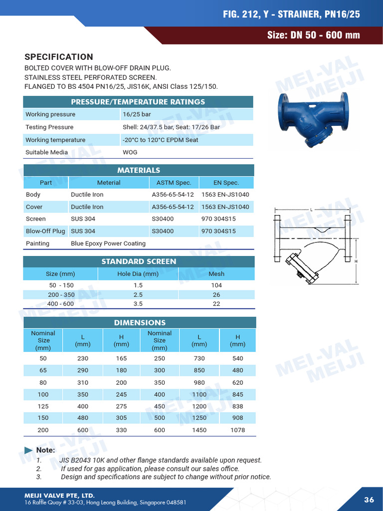 19 Fig.212 Meiji Y Strainer | PDF | Mechanical Engineering | Materials