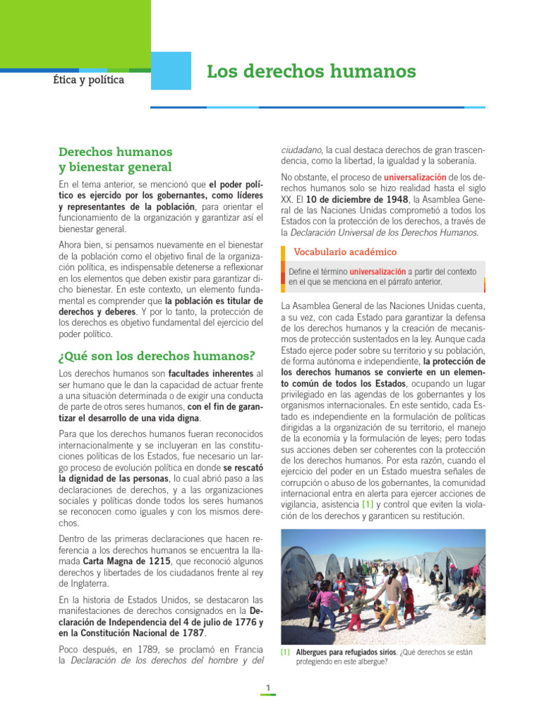 Derechos Humanos 8 | PDF | Derechos humanos | Derechos