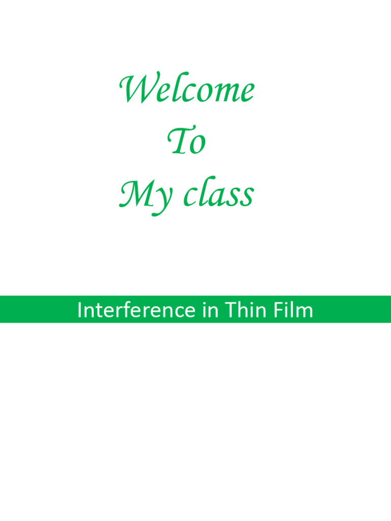Interference in Thin Films Explained | PDF
