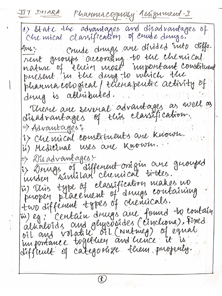 Pharmacognosy Assignment 1 Jit Dhara | PDF