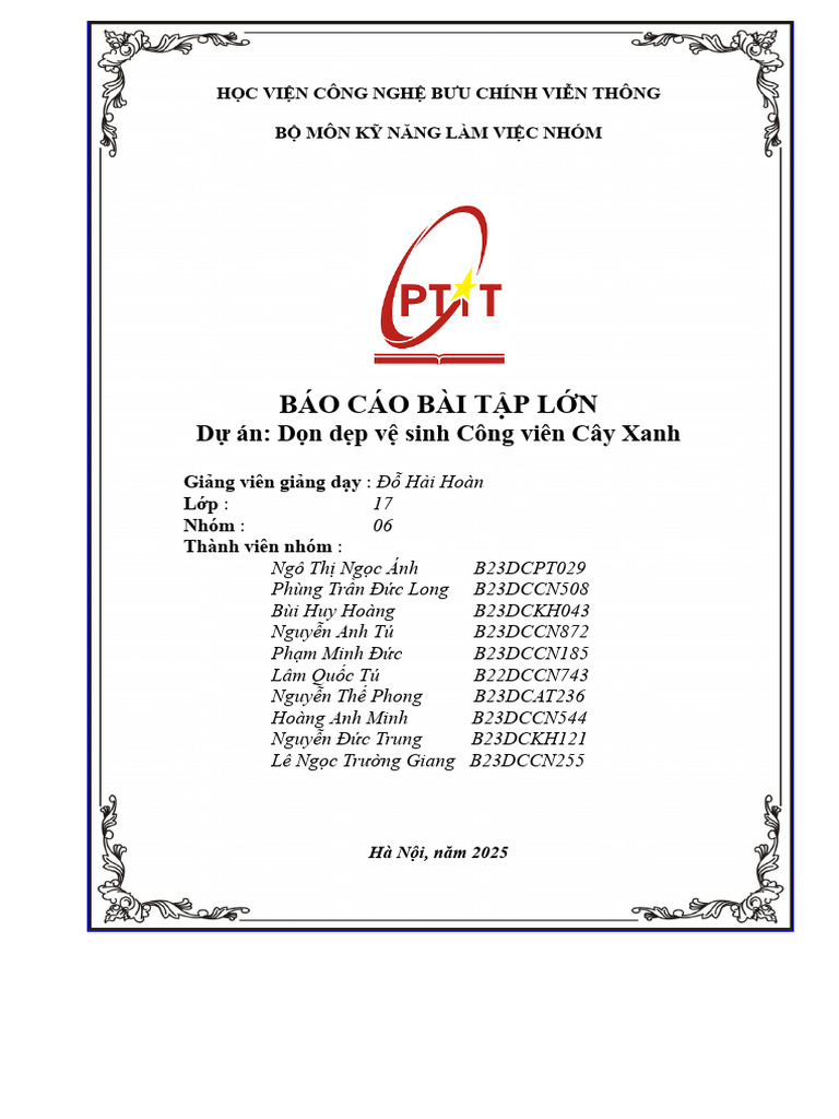 Báo Cáo BTL Môn KNLVN | PDF