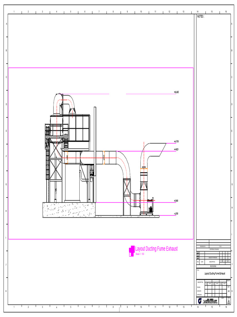 Layout Ducting Fume Exhaust REV - A3 - Landscape (Kanan) | PDF
