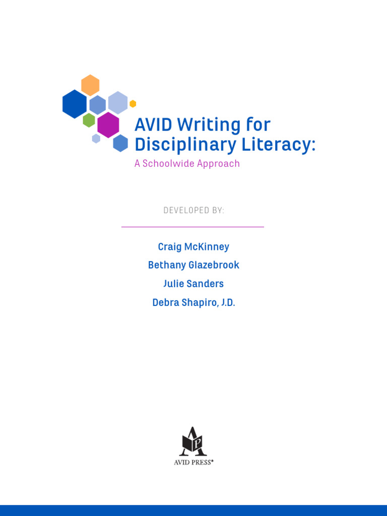 AVID Writing For Disciplinary Literacy - Look Inside | PDF | Mentorship ...