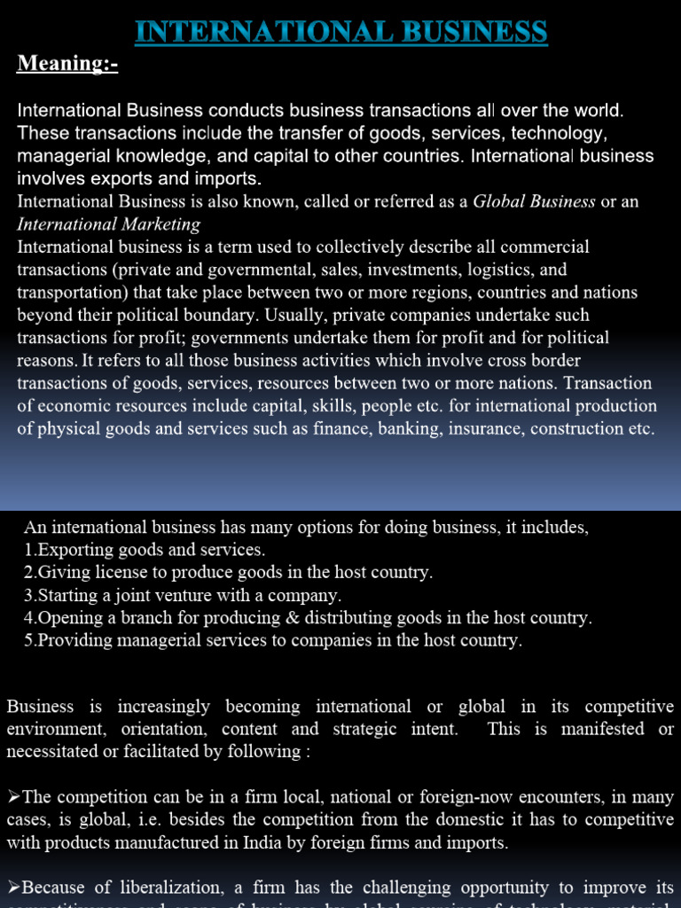International Business Strategies Overview | PDF | Multinational ...