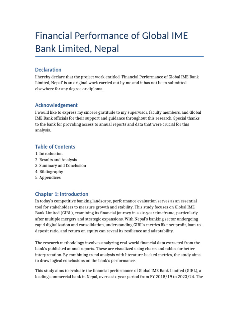 Global IME Bank Financial Performance 2024 | PDF | Mergers And ...