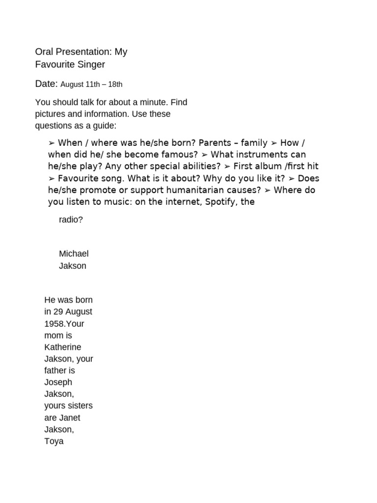 Oral Assignment | PDF