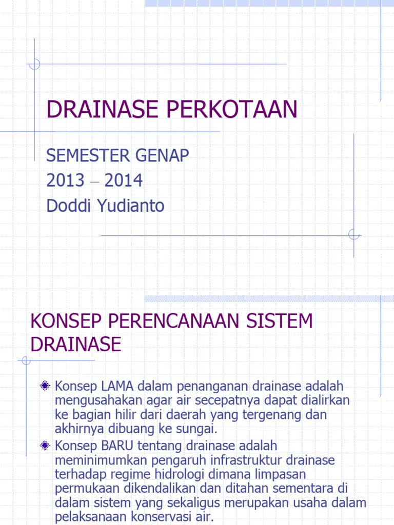 03 Prinsip Perencanaan Drainase | PDF