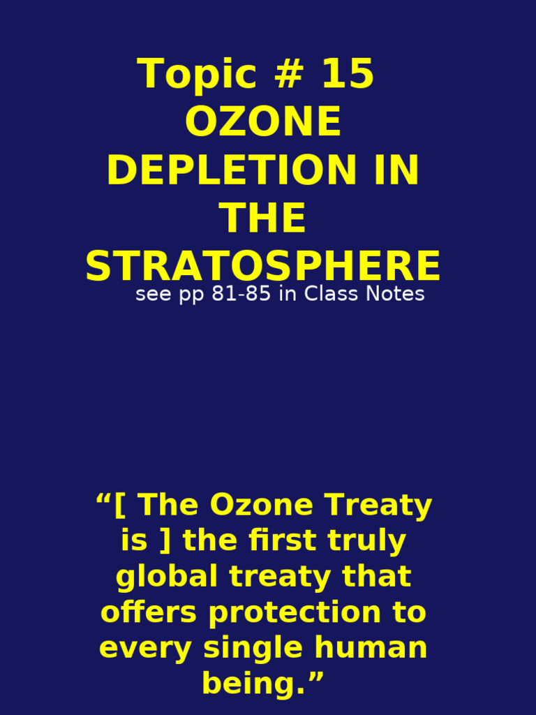 15 Ozone PT 1 Web 2010 | PDF | Stratosphere | Ozone