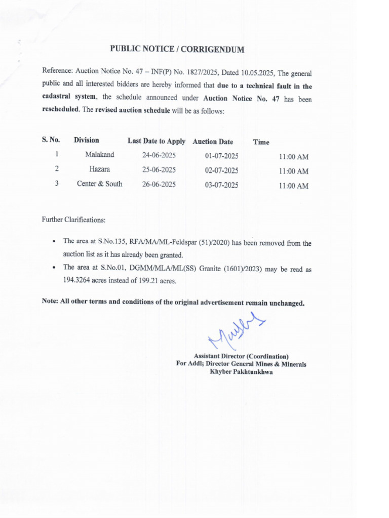 Public Notice and Corrigendum | PDF