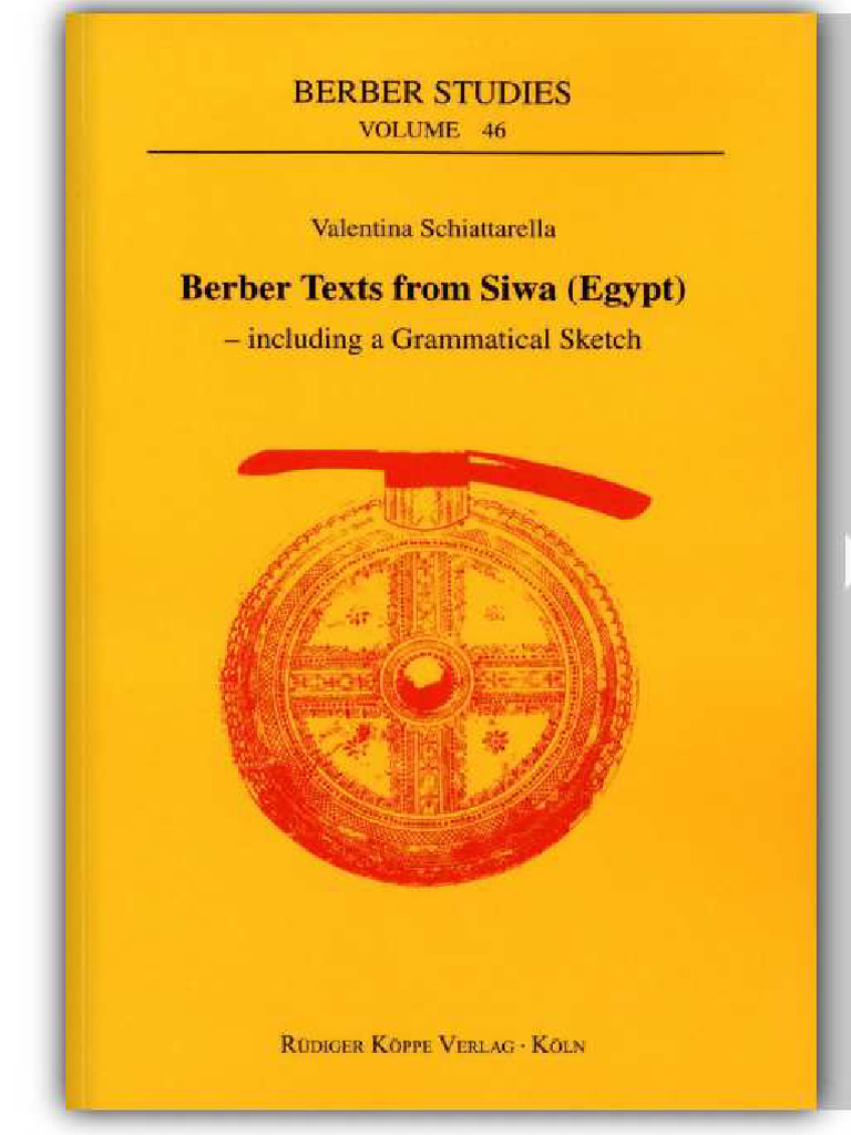 Berber Texts From Siwa Egypt Including A | PDF