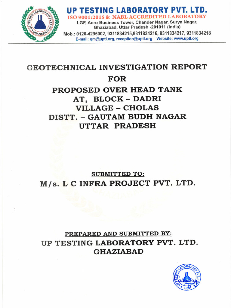 Report - (Block - Dadri, Vill. - Cholas, Distt. - Gautam Budh Nagar, U ...