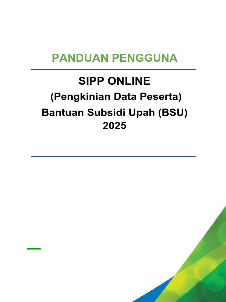 Panduan Pengkinian Data Peserta (SIPP ONLINE) | PDF