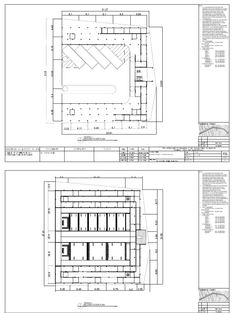 Proposed Terminal Floor Plans Overview | PDF | Architect | Civil ...