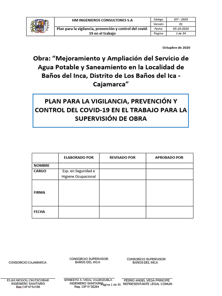 Plan Covid 19 Bi SPV | PDF | Seguridad y salud ocupacional | Anticuerpo