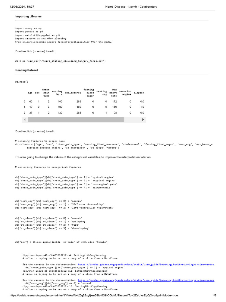 Heart - Disease - 1.ipynb - Colaboratory | PDF | Receiver Operating Characteristic ...