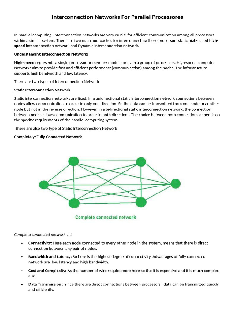Interconnection Networks for Parallel Processores | PDF | Cpu Cache | Parallel Computing