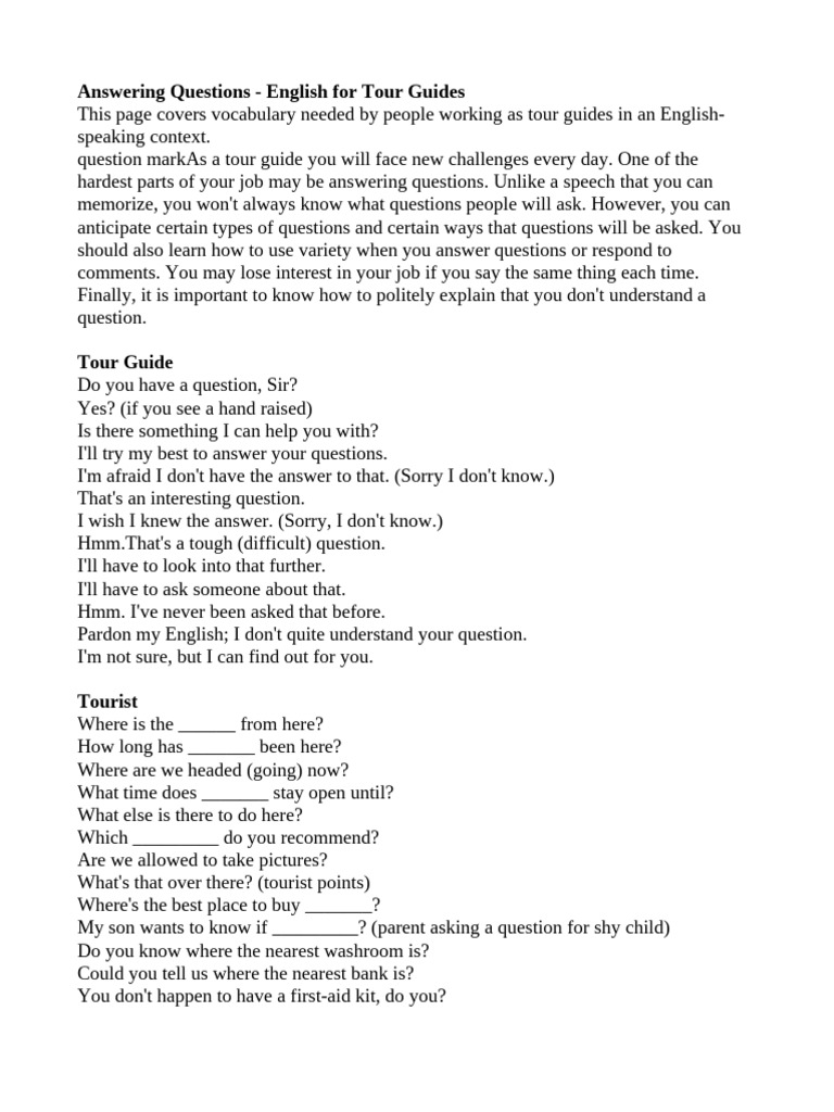 Answering Questions | PDF