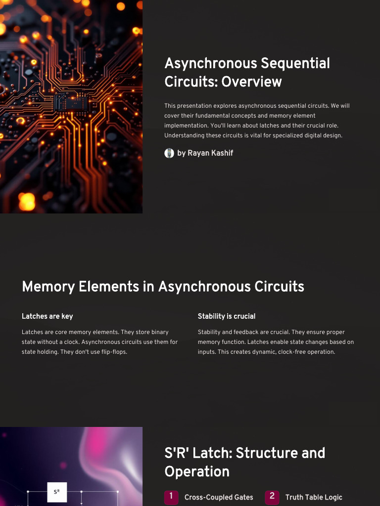 Asynchronous Sequential Circuits Overview | PDF | Logic Gate | Digital Electronics