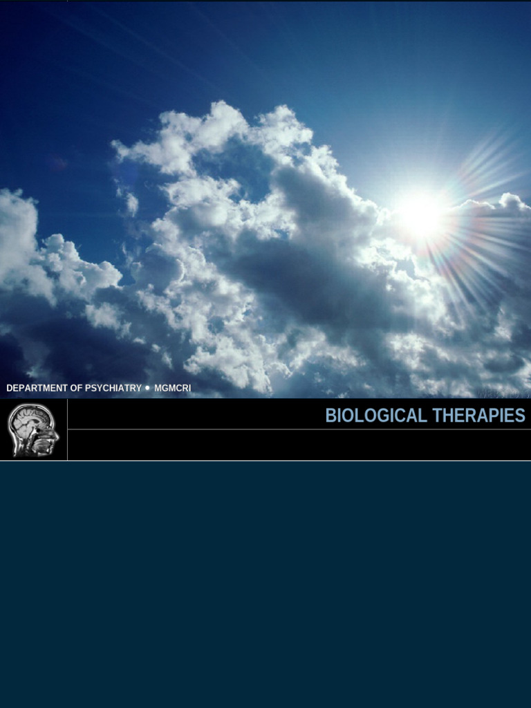 Biological Therapies | PDF | Benzodiazepine | Antidepressant