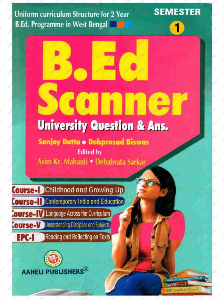 B.ed 1st Sem Scanner Eng Version Book | PDF