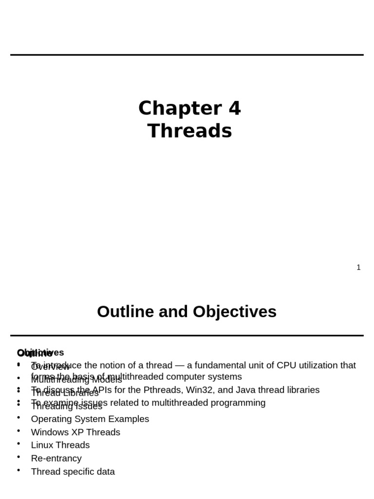 Chapter - 4 Threads (Full) | PDF | Thread (Computing) | Process (Computing)
