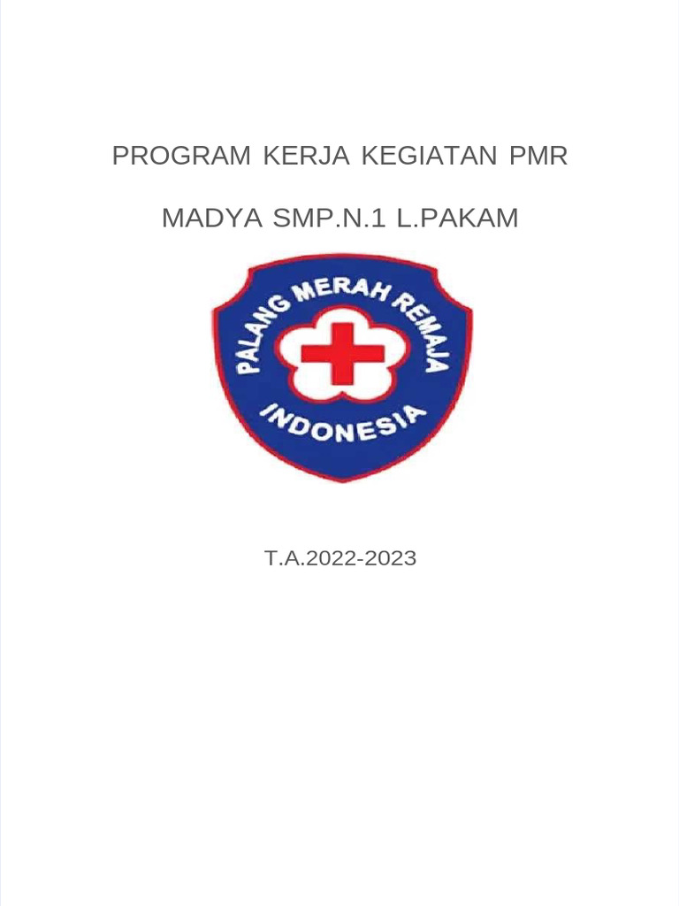 Program Kerja PMR SMPN 1 L.Pakam 2022-2023 | PDF