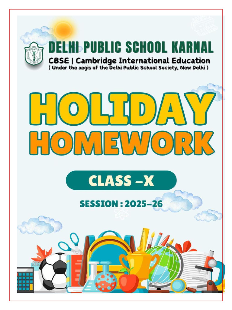 Holiday Homework Guidelines for Students | PDF | World Trade ...