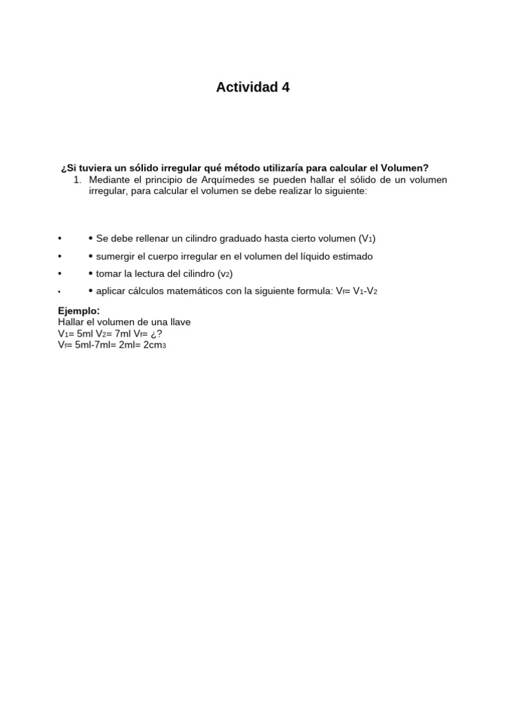 Solido Irregular Calcular El Volumen | PDF