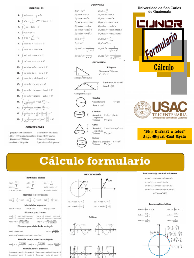 Formulario de Calculo 2023 | PDF