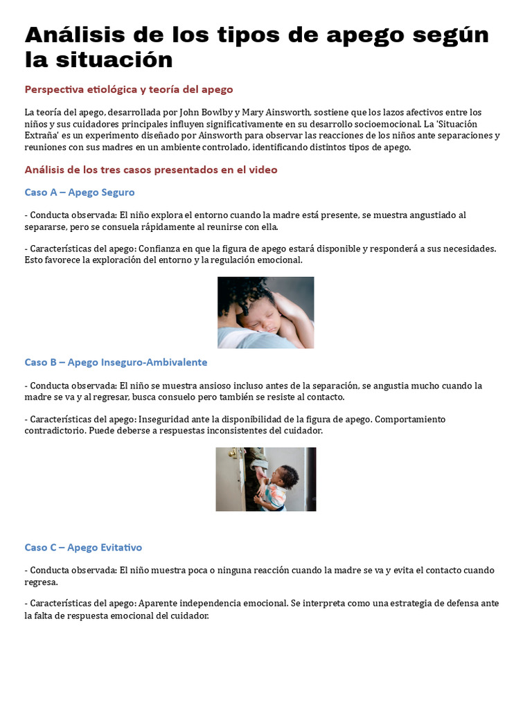Analisis Tipos de Apego - Docx 20250526 105904 0000 | PDF