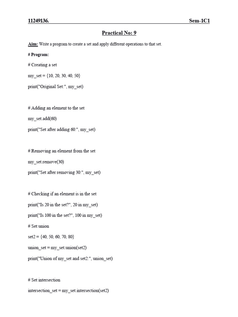 Practical No 9 | PDF