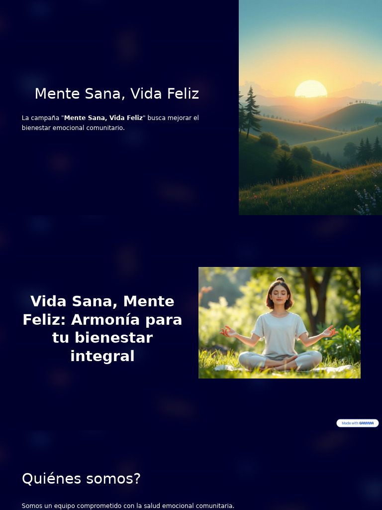 Mente Sana Vida Feliz | PDF | Salud mental | Las emociones