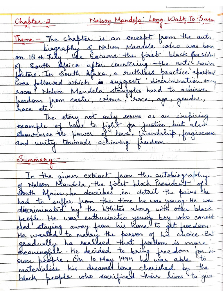 Nelson Mandela Notes | PDF