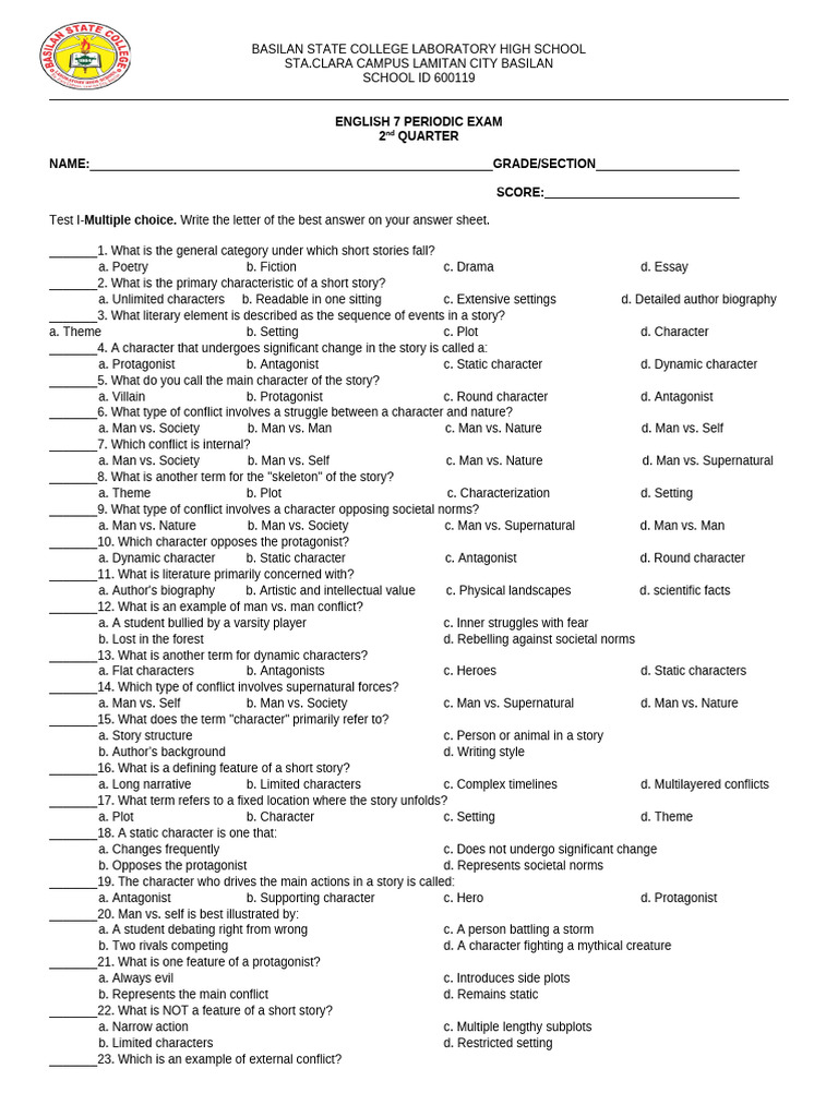 ENGLISH 7 PT 2nd Quarter | PDF