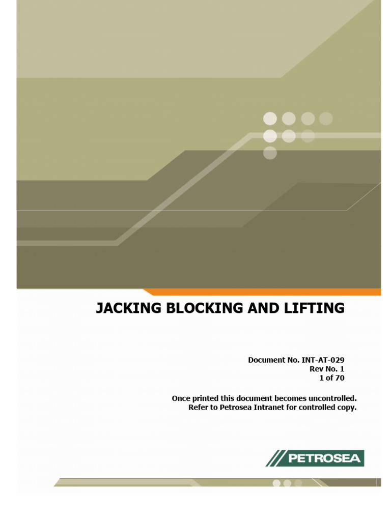 Handout Jacking, Blocking Lifting (1) | PDF