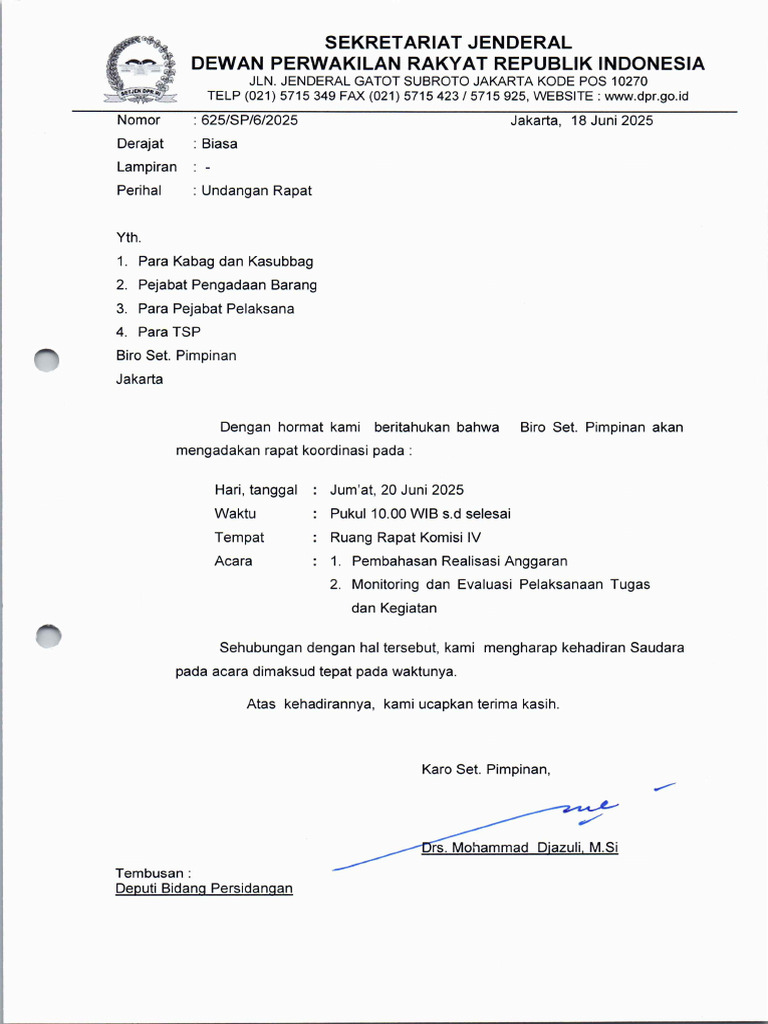 Und Rakor Ropim 20 Juni 2025 | PDF