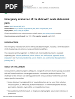 RCH Guidelines: Pediatric Abdominal Pain | PDF | Pain | Constipation