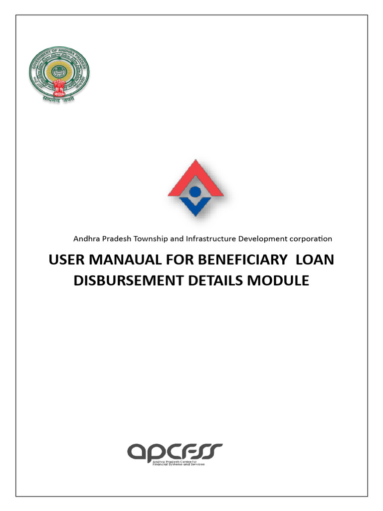 User Manaual For Beneficiary Loan Disbursement Details Module | PDF
