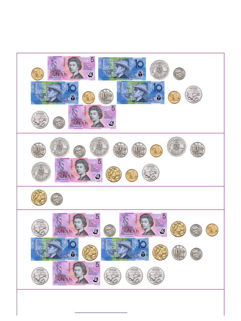 Australian Money Worksheet | PDF