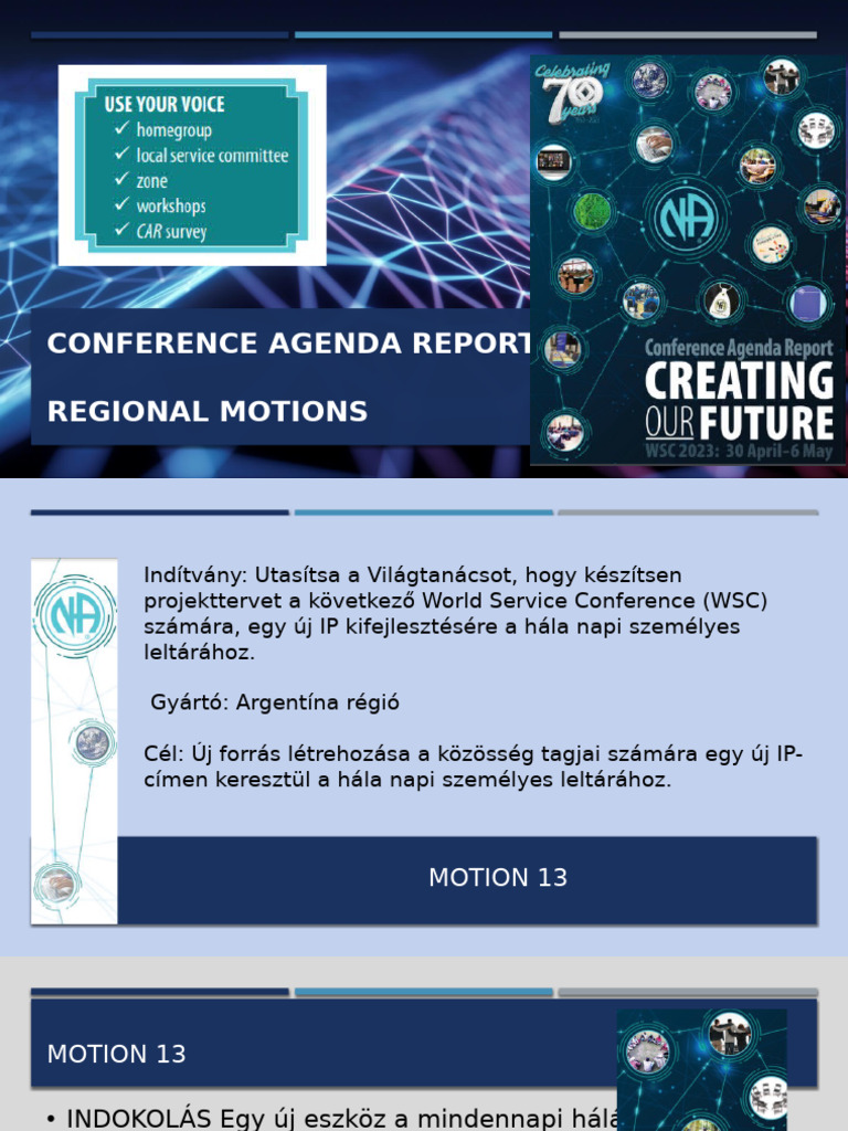 Car Regional Motions 2023 | PDF