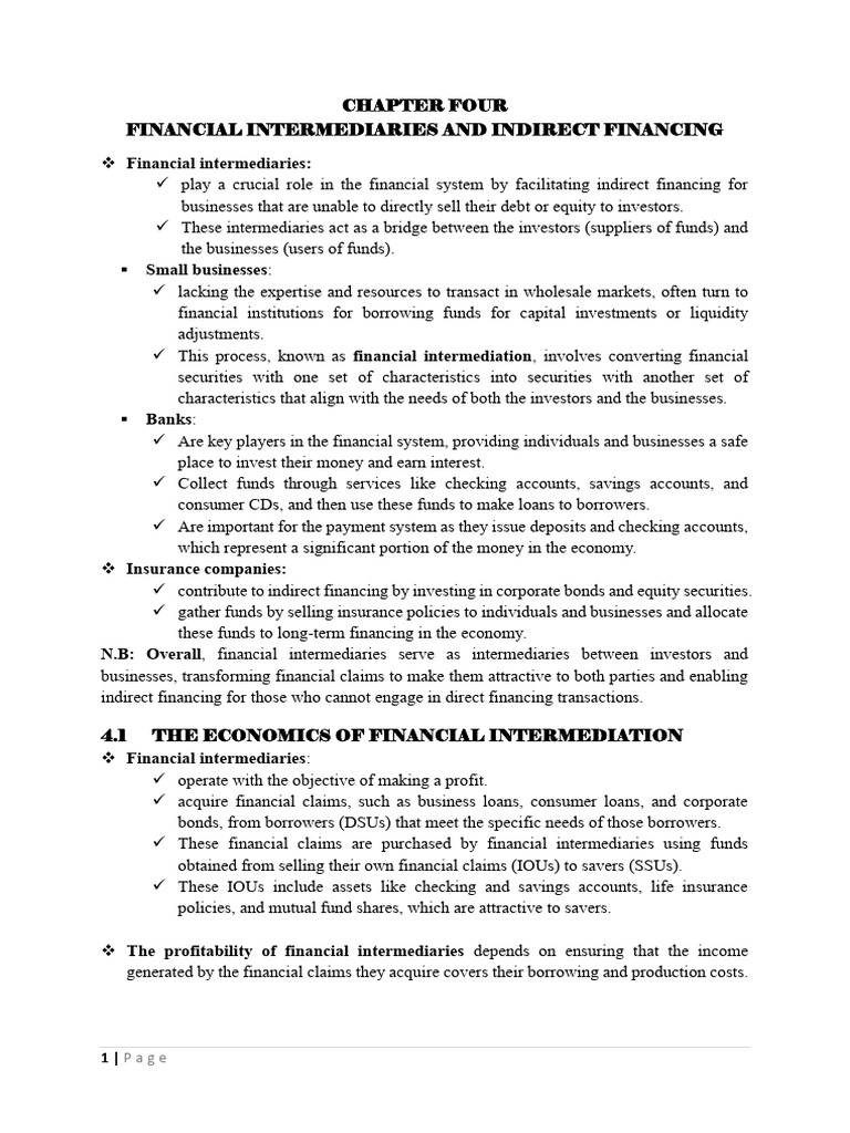 Financial Economics Chapter Four and Five - Summary | PDF | Derivative ...