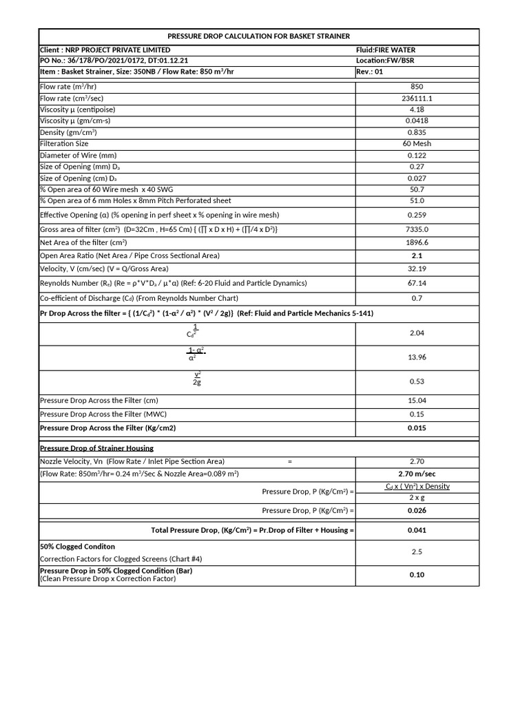 C 264-21-22 PR Drop Cal NRP Projects | PDF | Flow Measurement | Reynolds Number