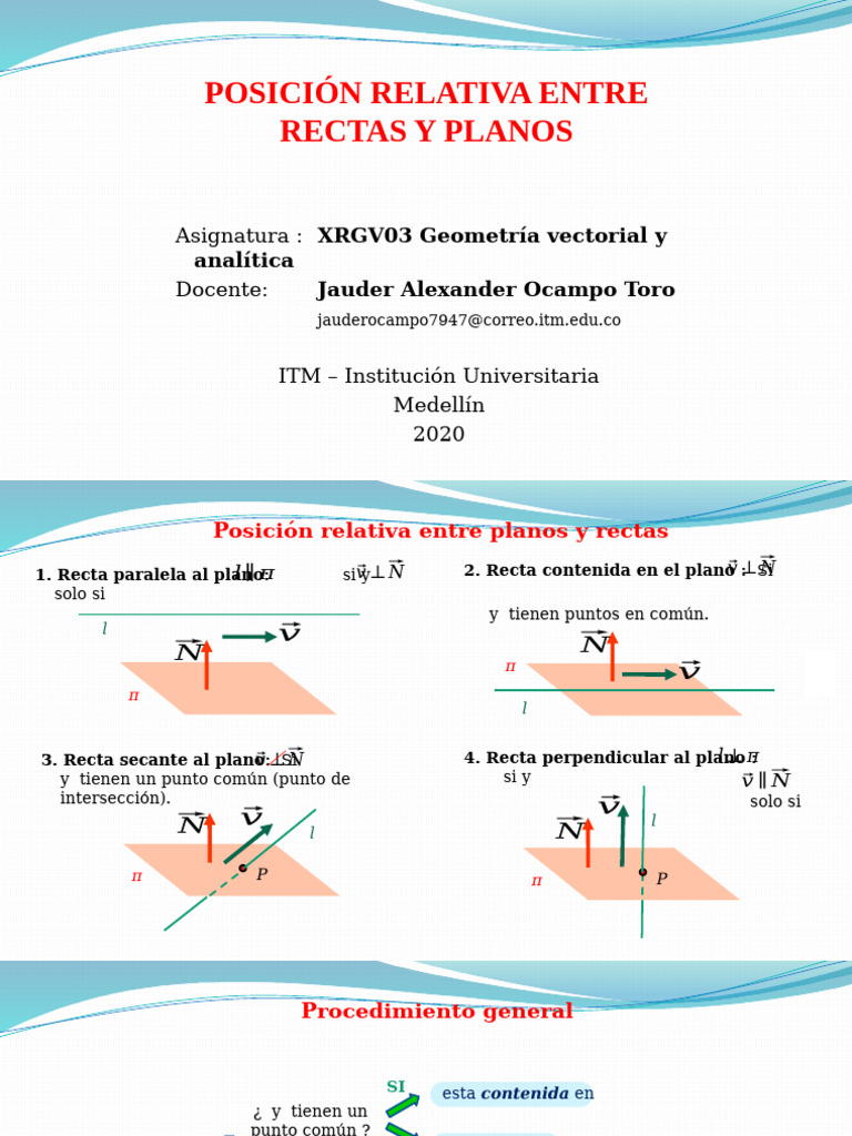Rectas y Planos en R3 | PDF | Línea (geometría) | Ecuaciones