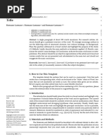 MDPI Manuscript Template Guide | PDF | Theorem | Citation